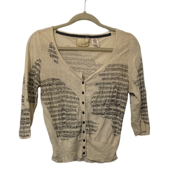 Anthropologie | Sweaters | Y2k Guinevere Anthropologie Music Notes ...